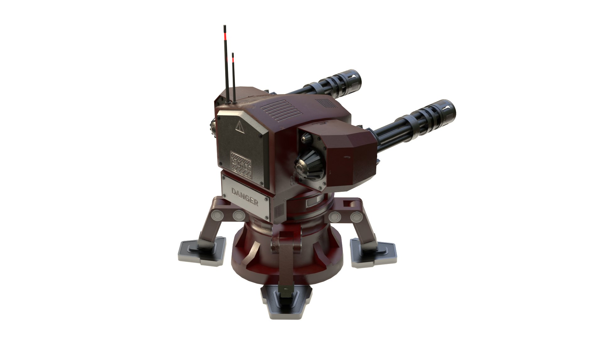 3D Sci-Fi Turret Gun Model - TurboSquid 2008692