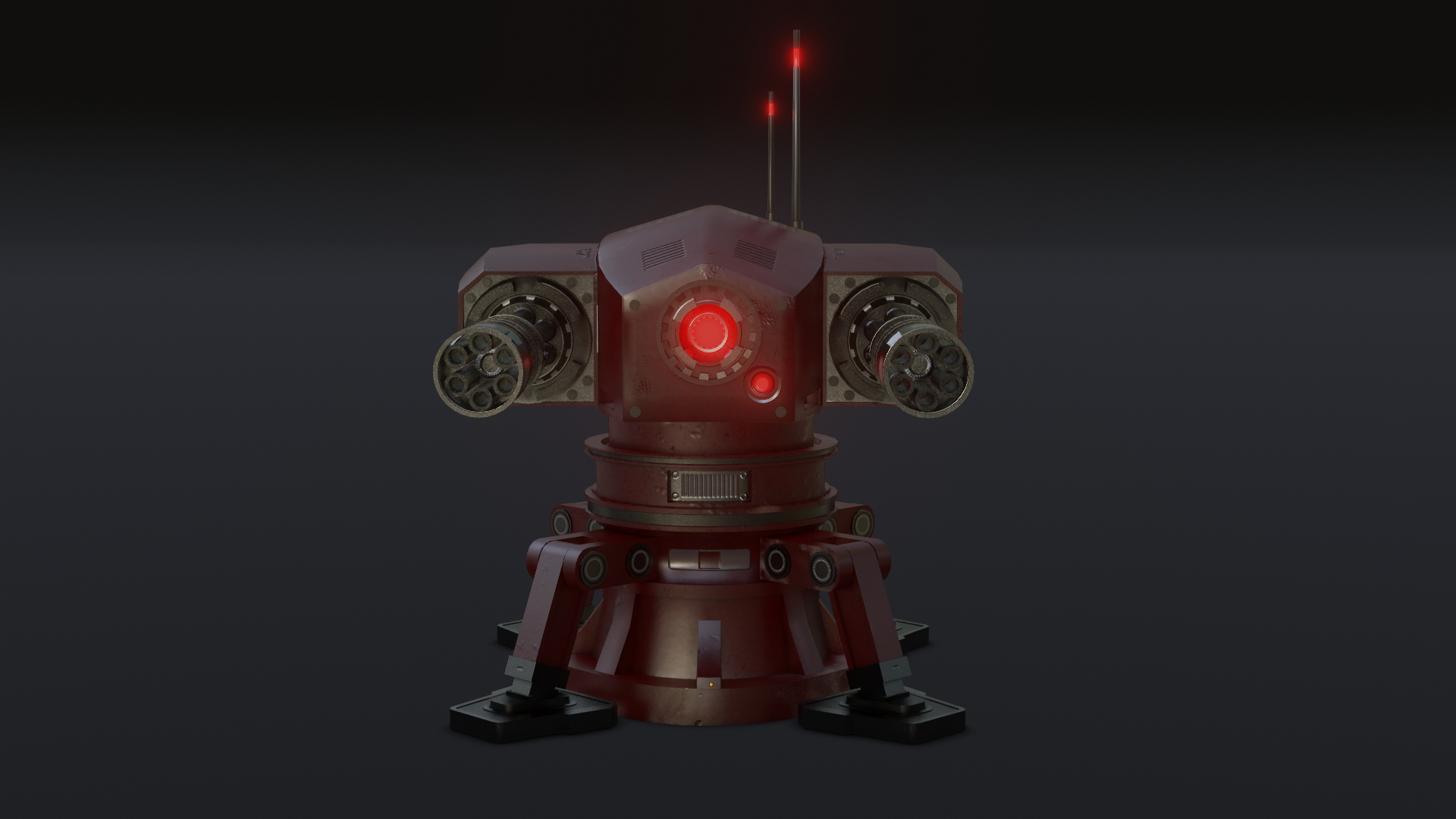 3D Sci-Fi Turret Gun Model - TurboSquid 2008692