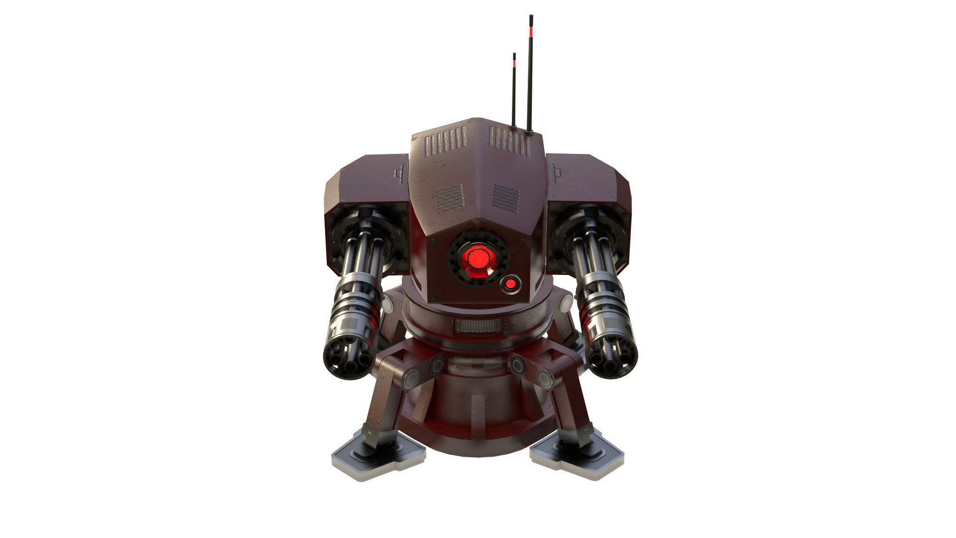 3D Sci-Fi Turret Gun Model - TurboSquid 2008692