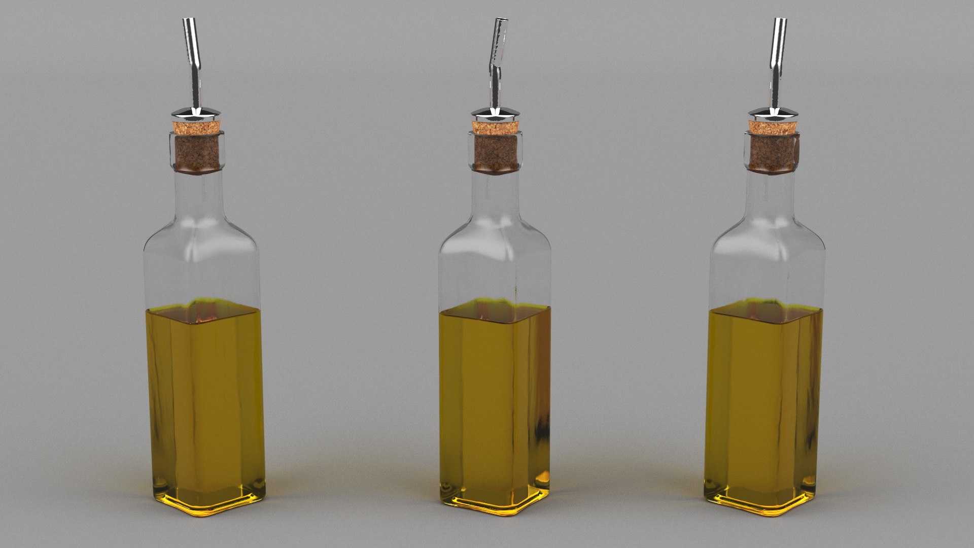 Square Olive Oil Bottle Dispenser 3D Model - TurboSquid 2133335