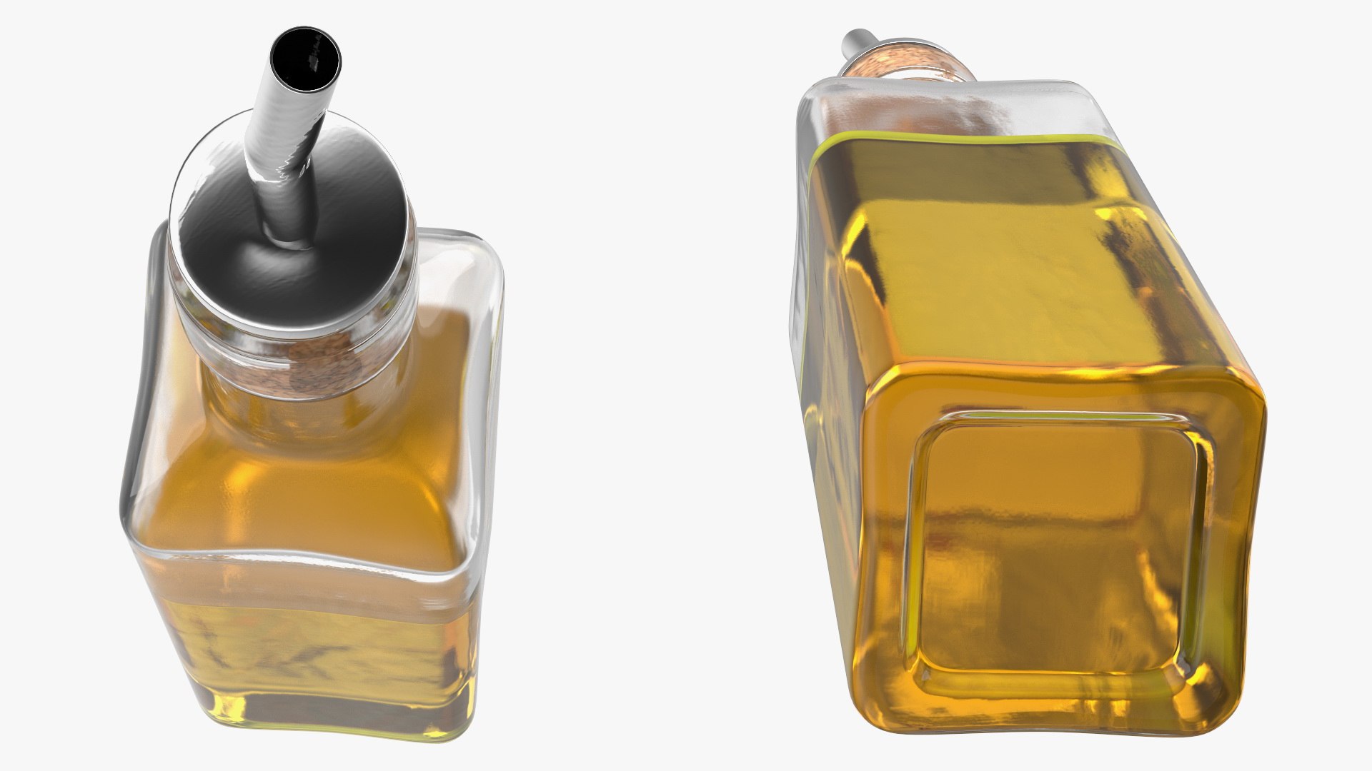 Square Olive Oil Bottle Dispenser 3D Model - TurboSquid 2133335