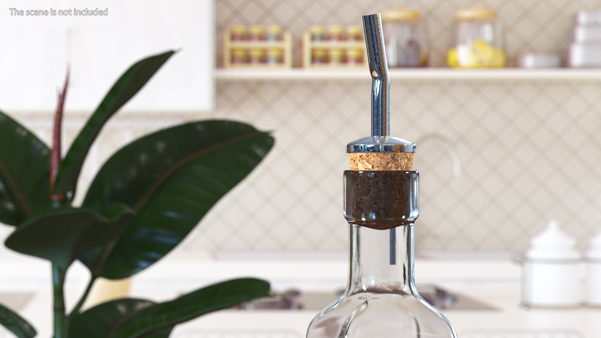 Square Olive Oil Bottle Dispenser 3D Model - TurboSquid 2133335