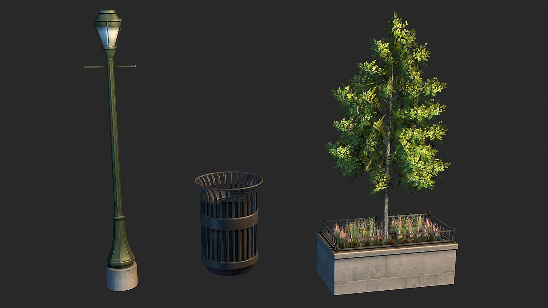 Street Lamp Tree 3d Max