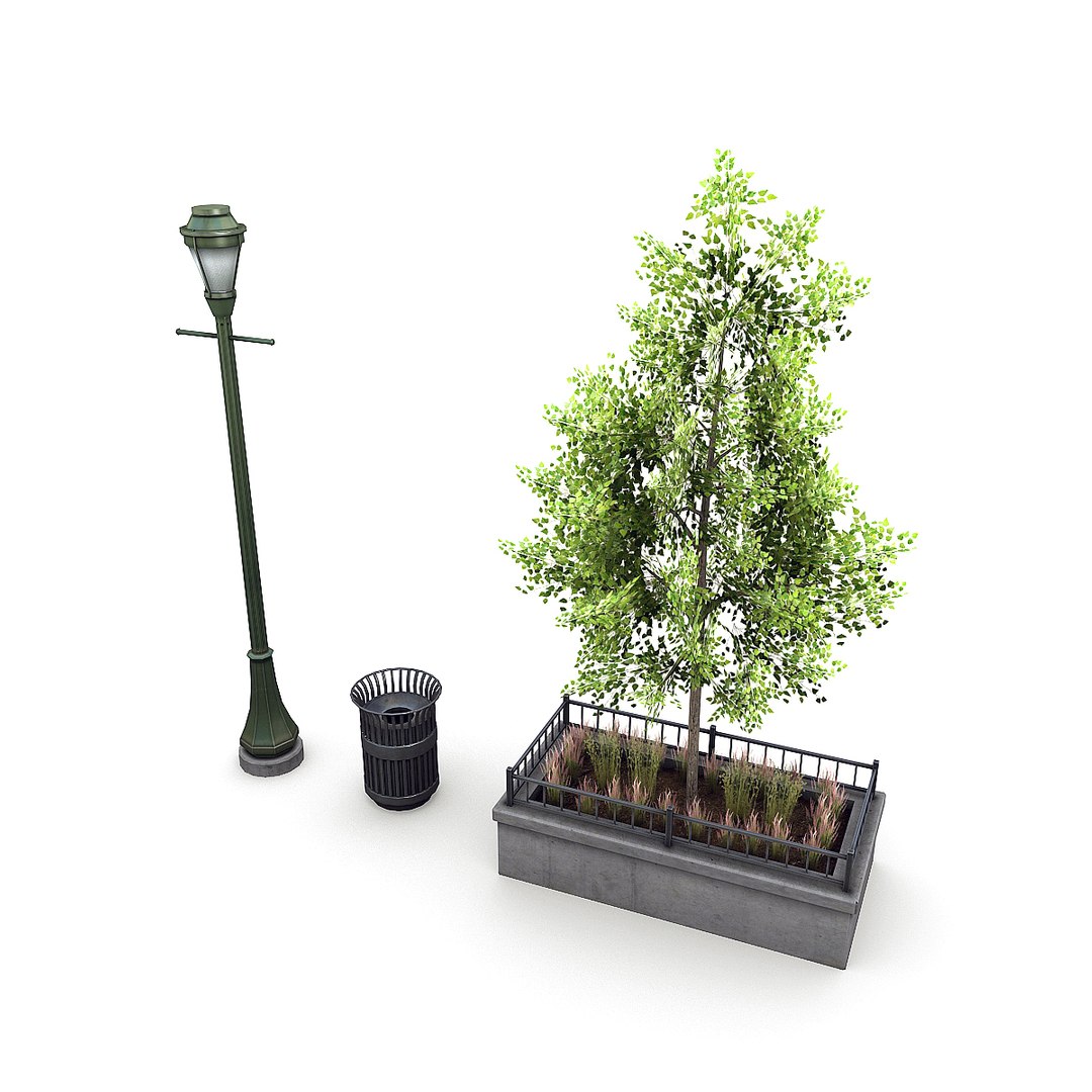 Street Lamp Tree 3d Max