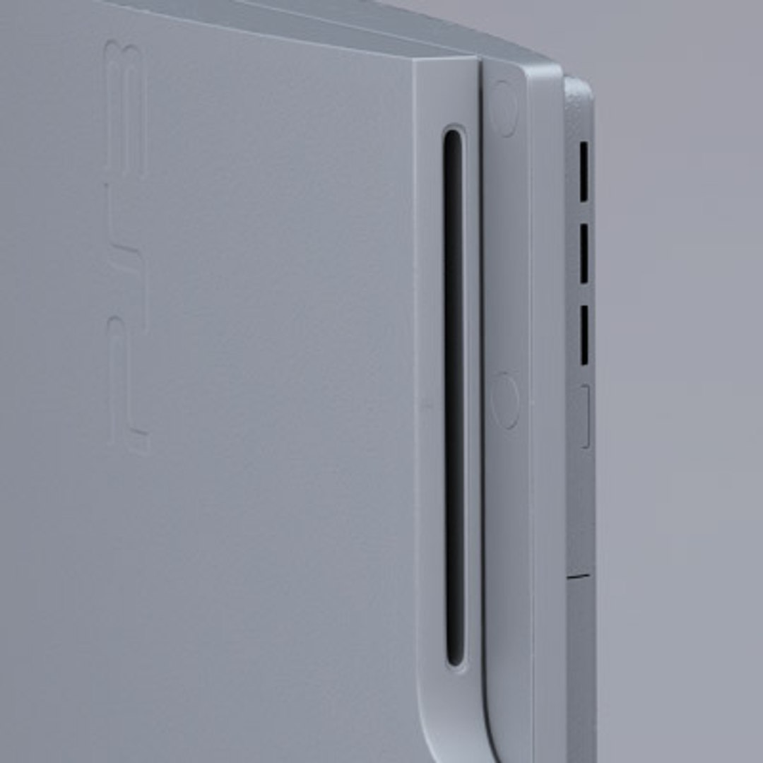 3d New Sony Ps3 Slim Model