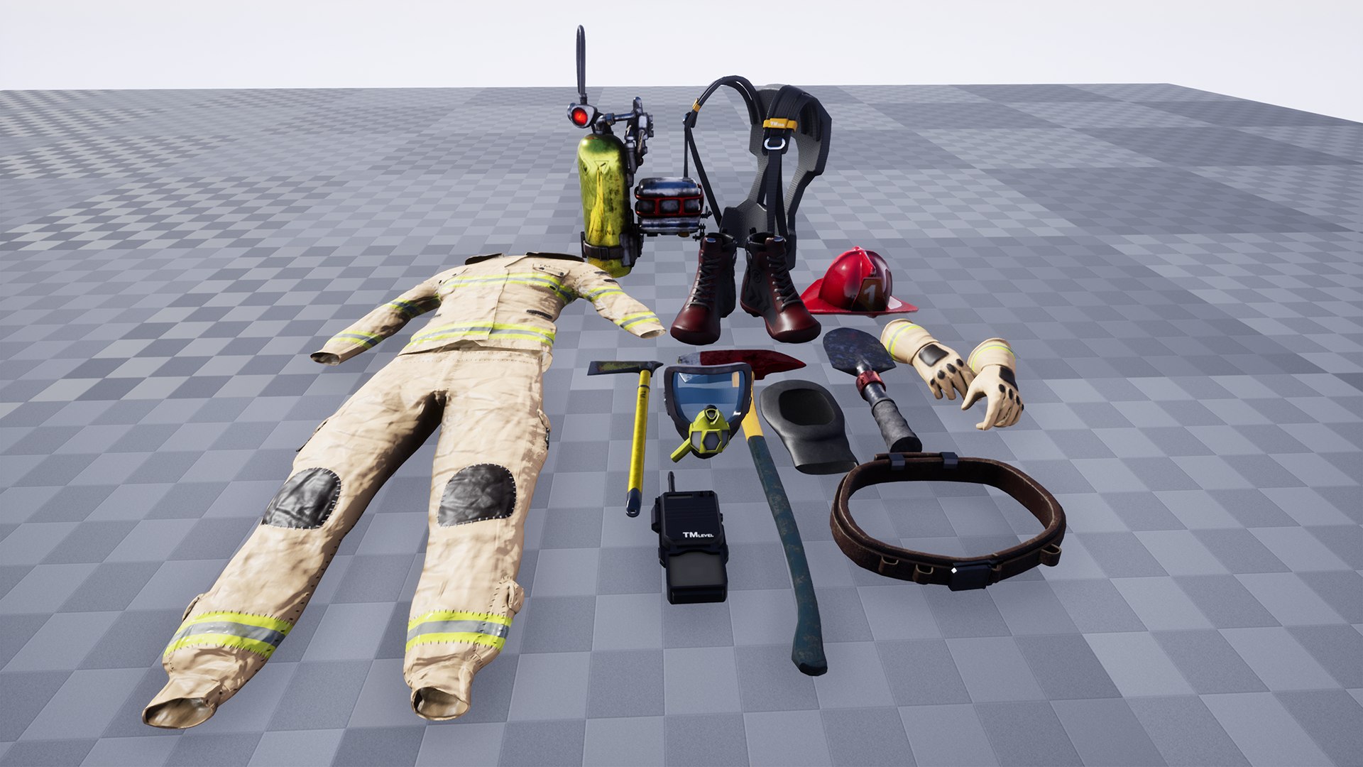 3D Firefighter Props 16 Assets Model - TurboSquid 2114396
