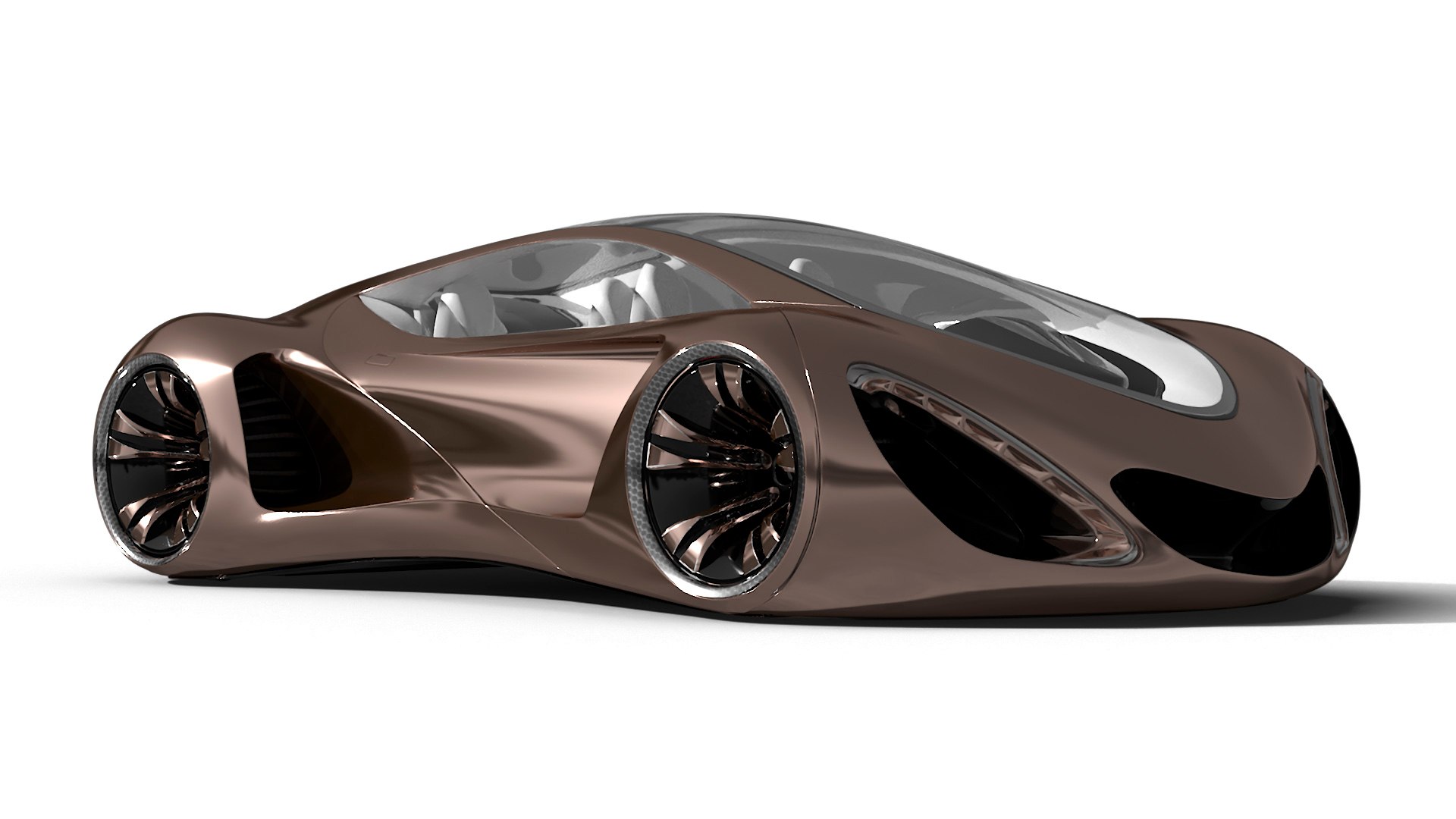 Futuristic Concept Car Design Petra Gold Color Model - TurboSquid 2311897