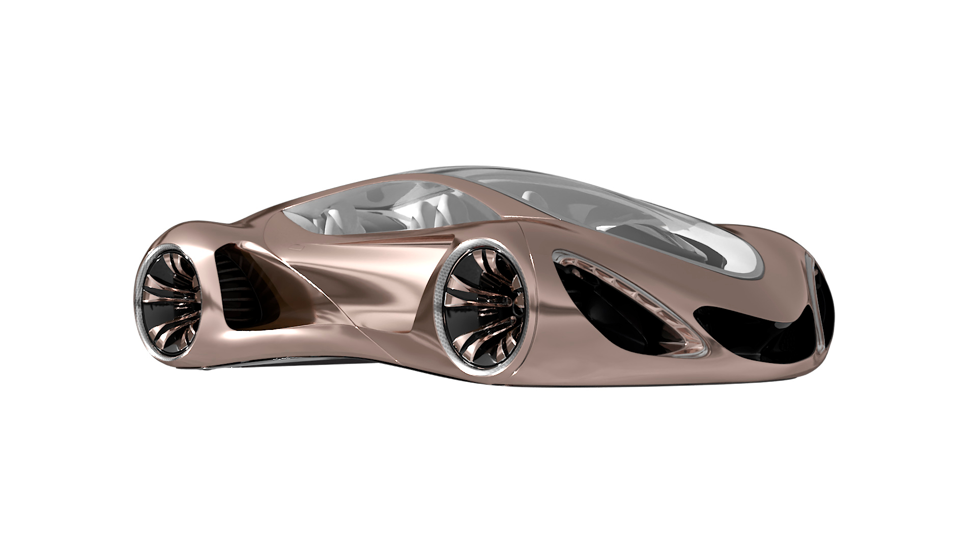 Futuristic Concept Car Design Petra Gold Color Model - TurboSquid 2311897