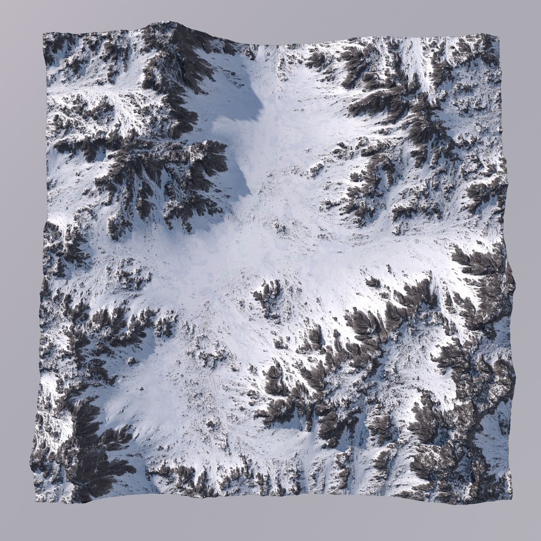 Snowy Terrain Model - TurboSquid 1295151