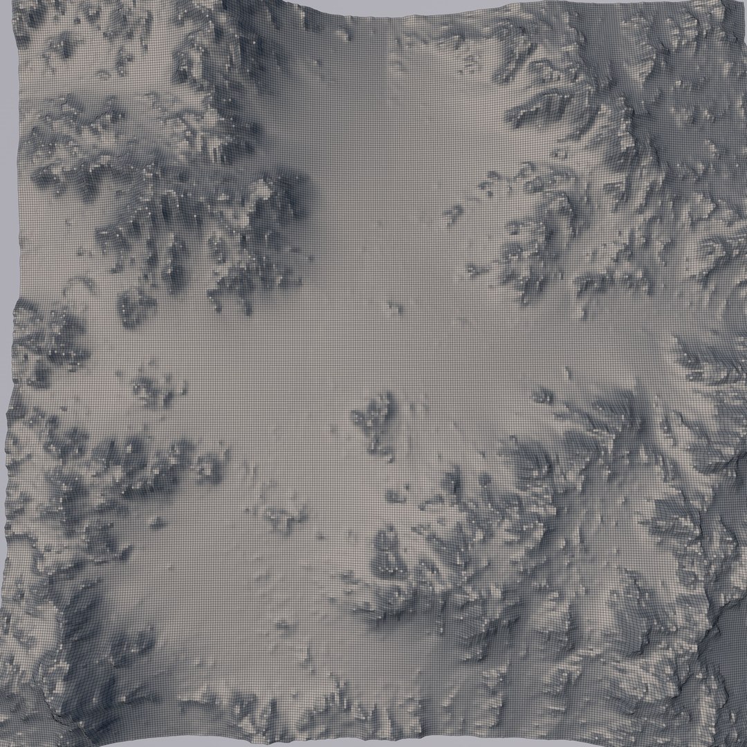Snowy Terrain Model - TurboSquid 1295151