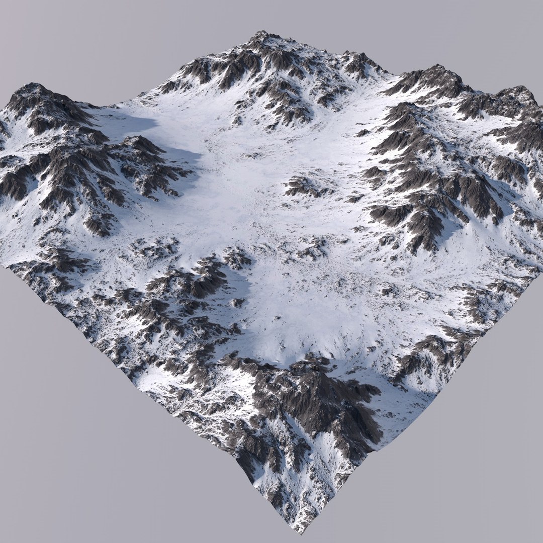 Snowy Terrain Model - TurboSquid 1295151