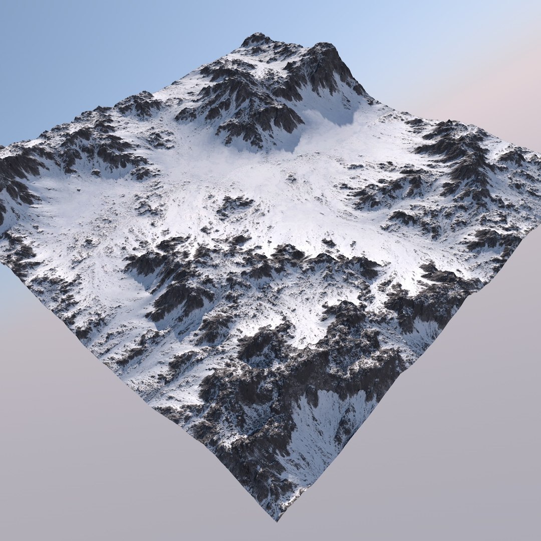 Snowy Terrain Model - TurboSquid 1295151