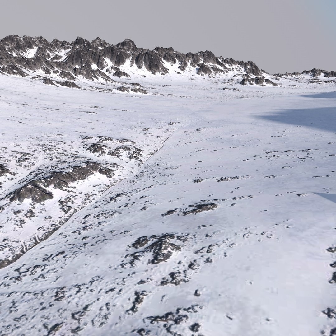 Snowy Terrain Model - TurboSquid 1295151