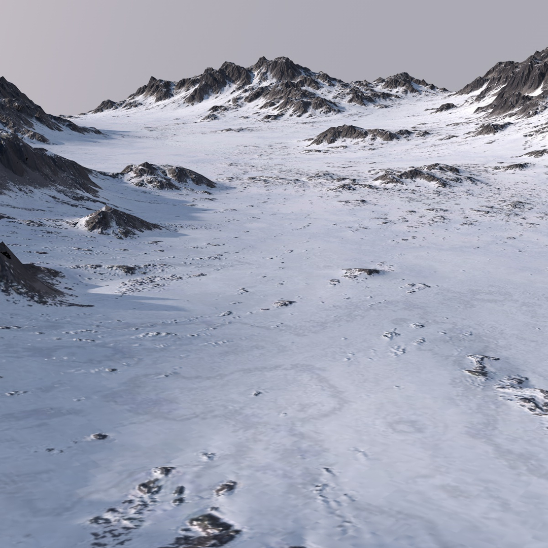 Snowy terrain model - TurboSquid 1295151