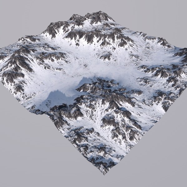 Snowy terrain model - TurboSquid 1295151