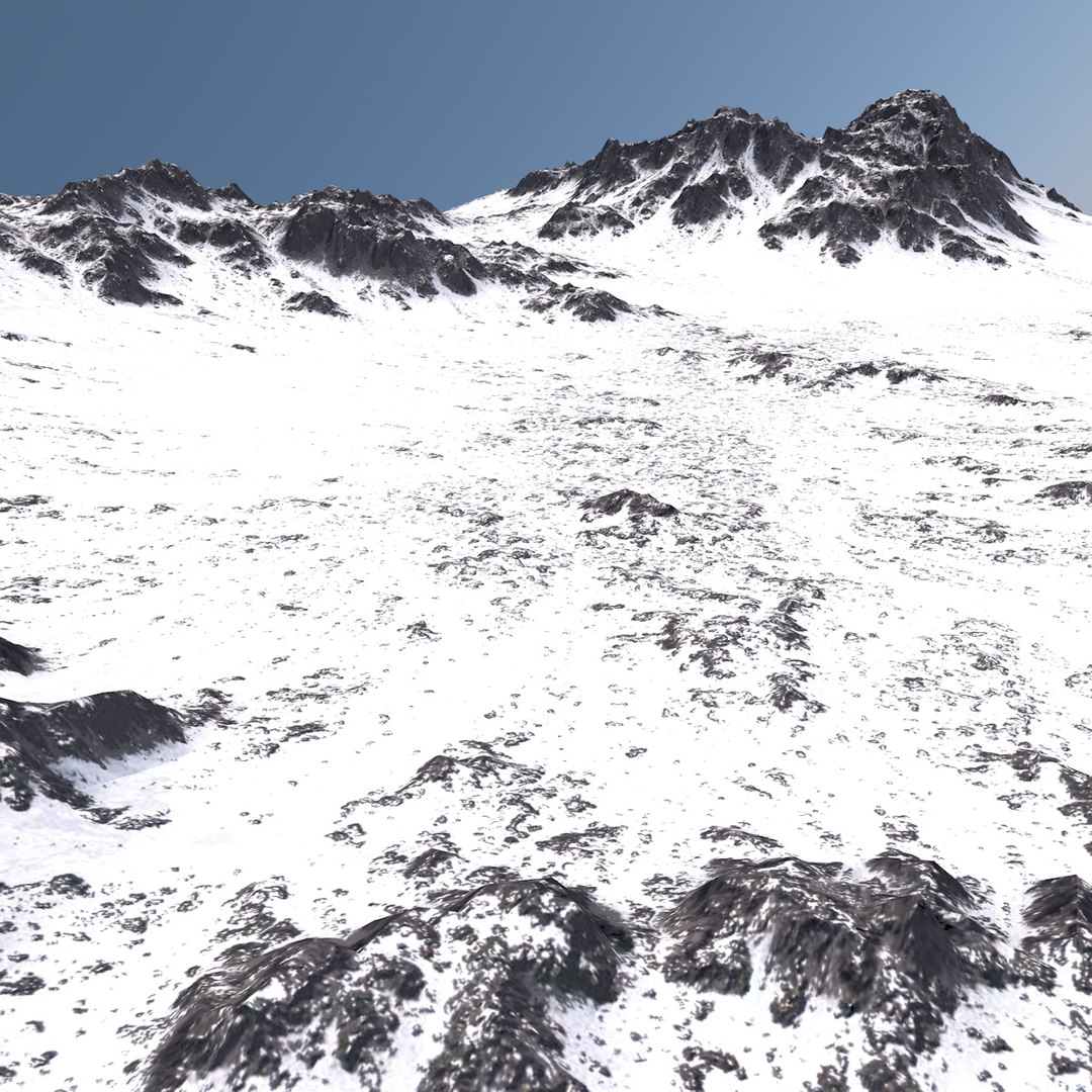 Snowy Terrain Model - TurboSquid 1295151