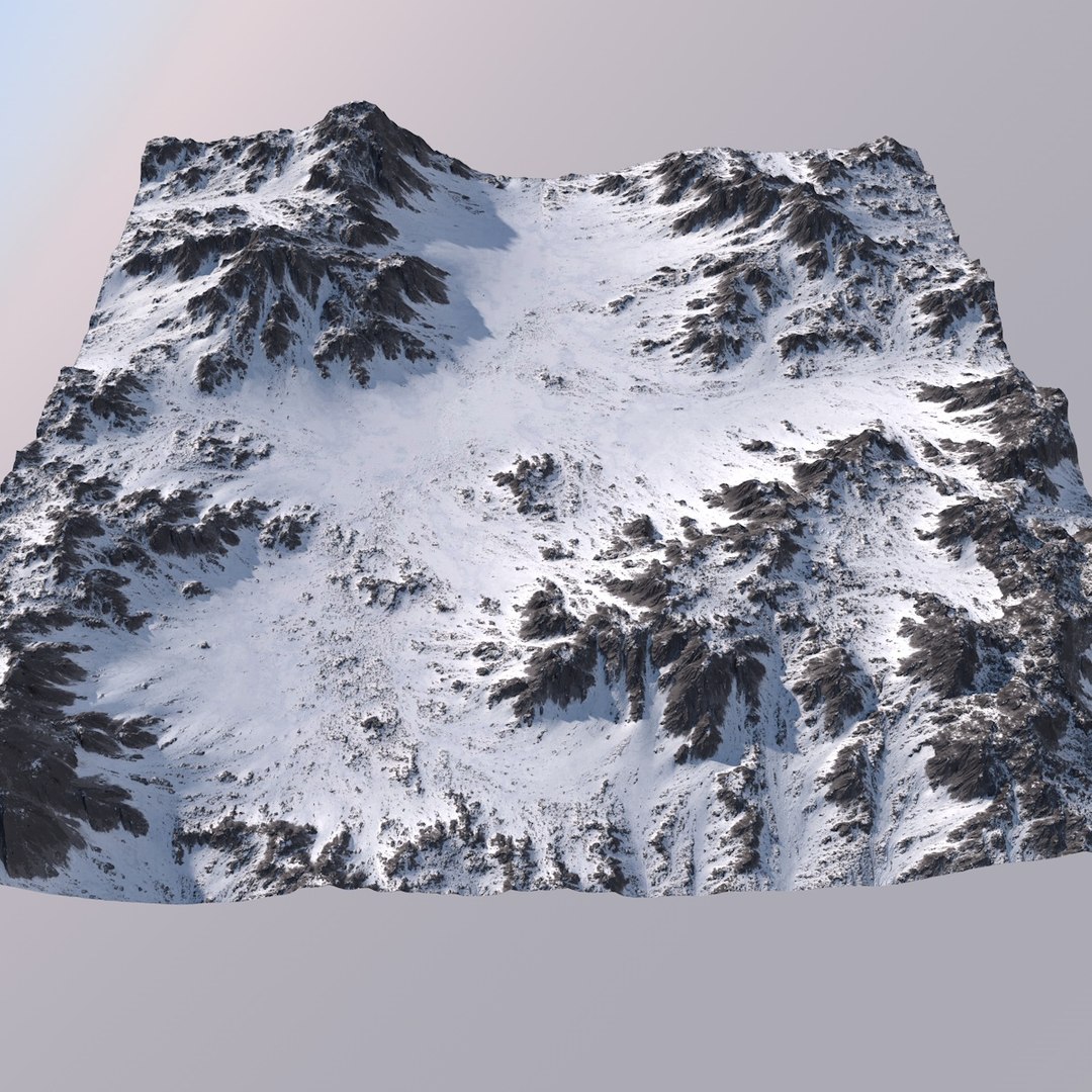 Snowy Terrain Model - TurboSquid 1295151