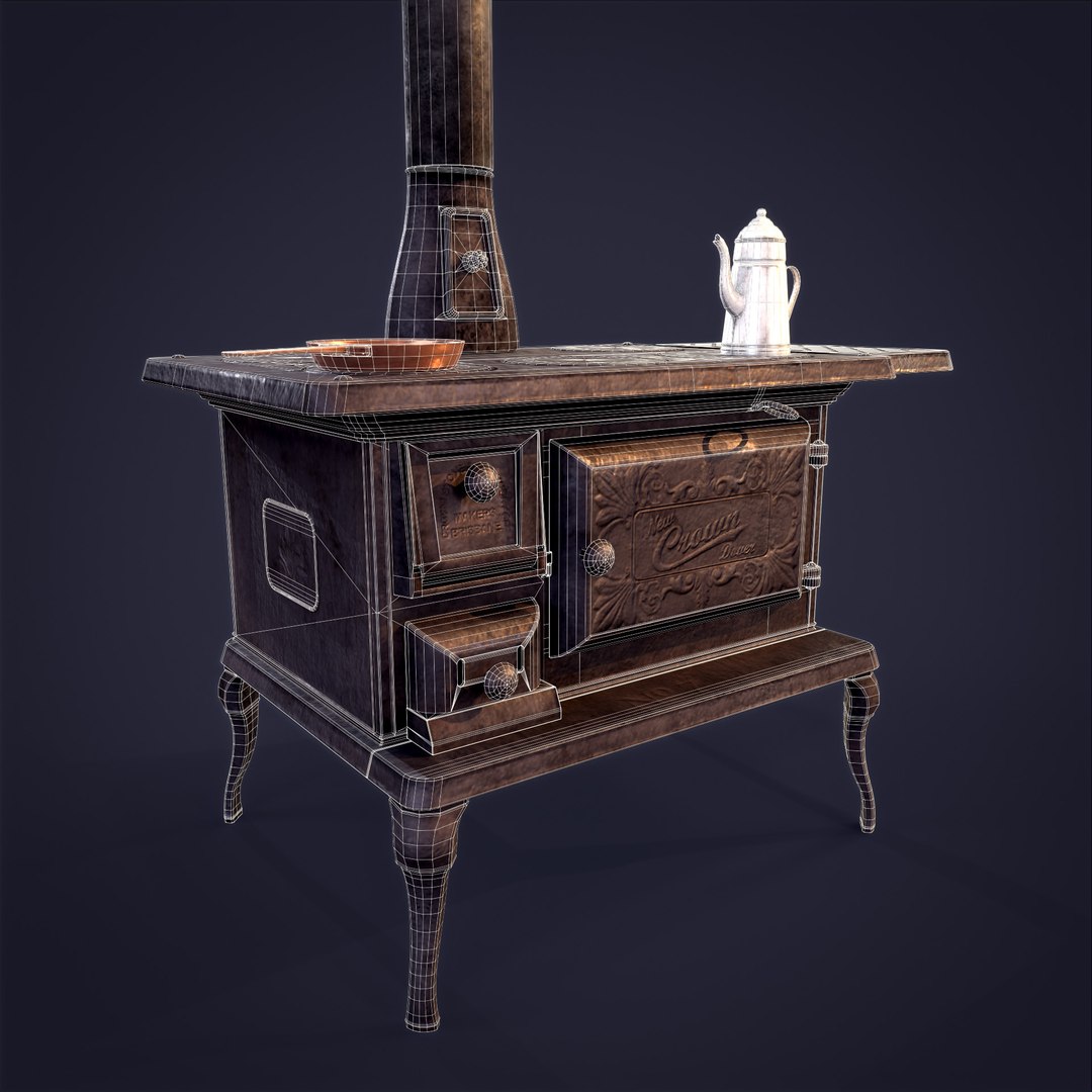 3D Vintage Stove - TurboSquid 2174014