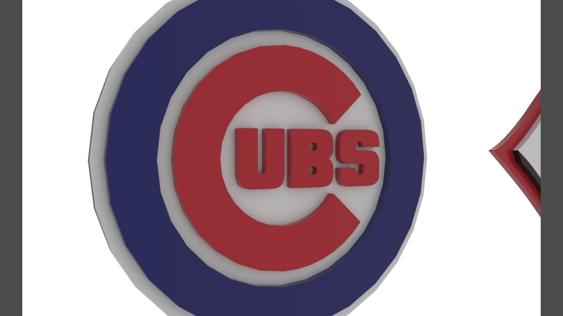 3D Chicago Cubs Logo Keychan Shield Printable And PBR - TurboSquid 2226635