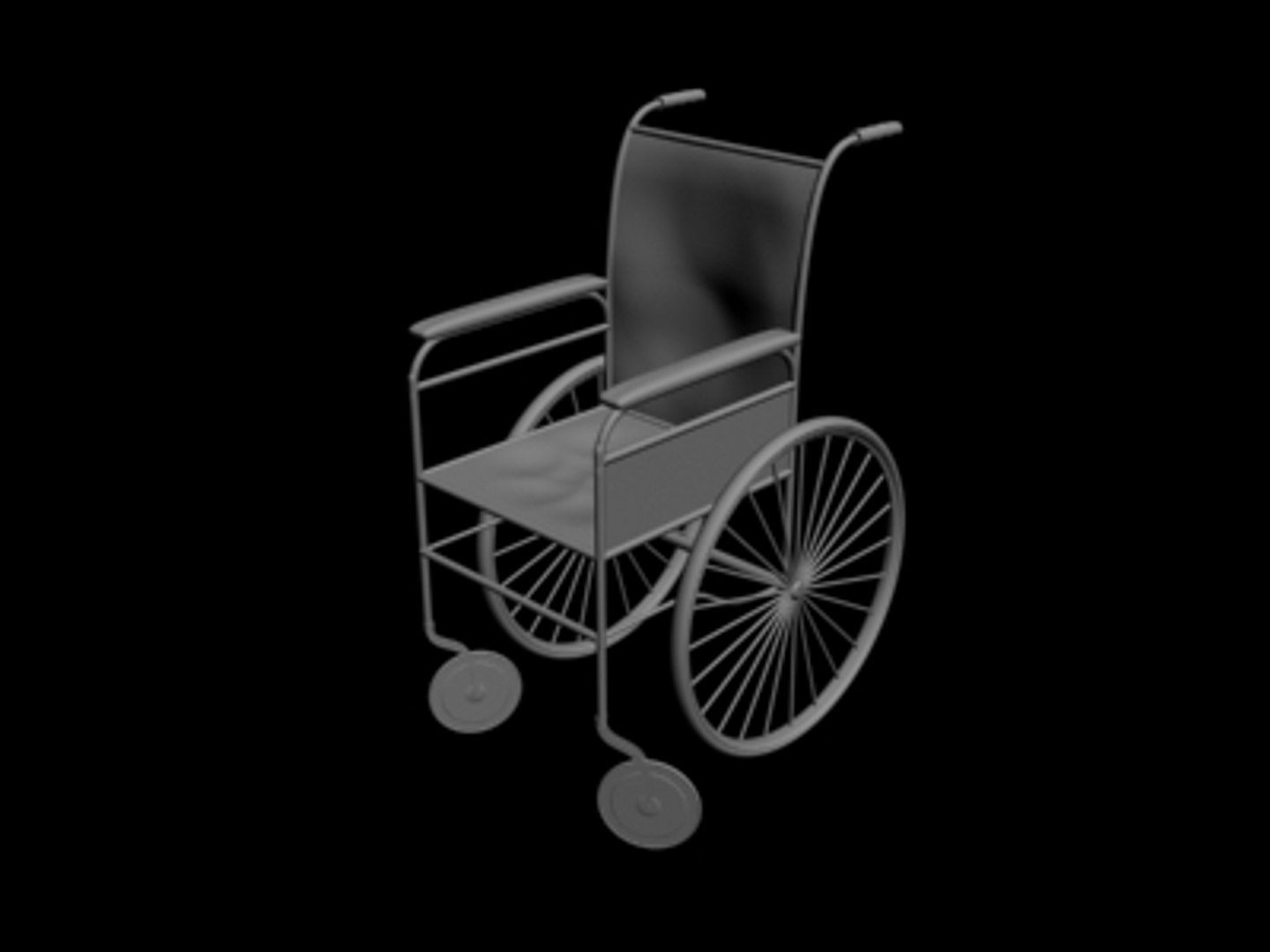 3d wheelchair chair wheel model