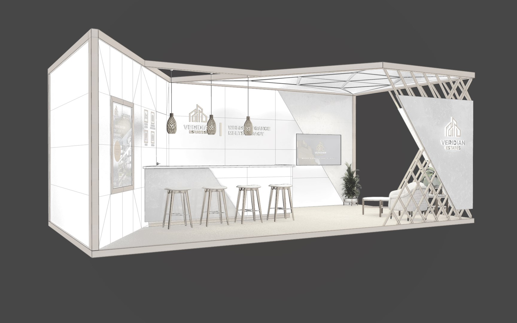 3D Real Estate Exhibition Stand - TurboSquid 2303949