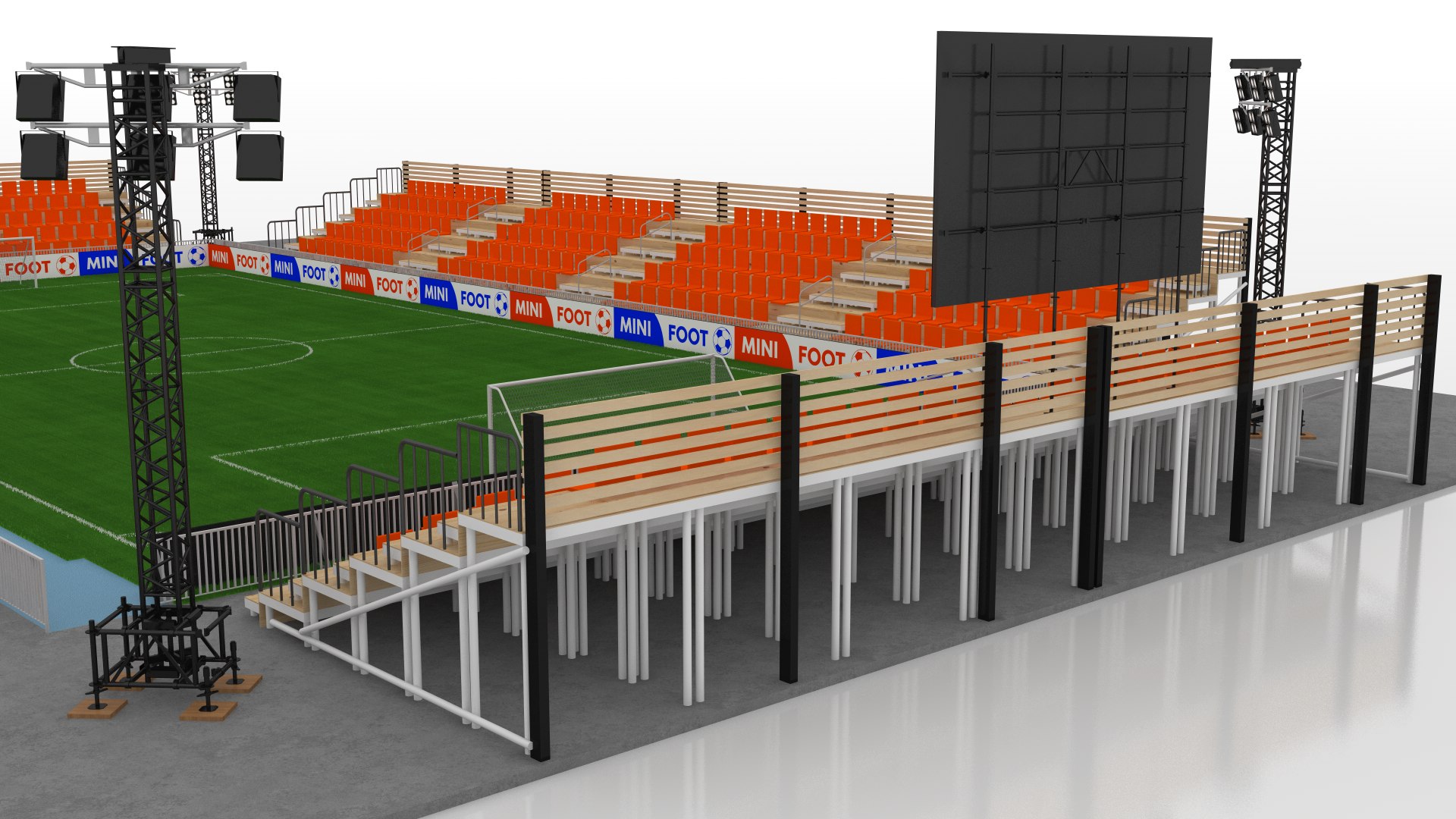 Mini Foot Stadium Model - TurboSquid 1778257