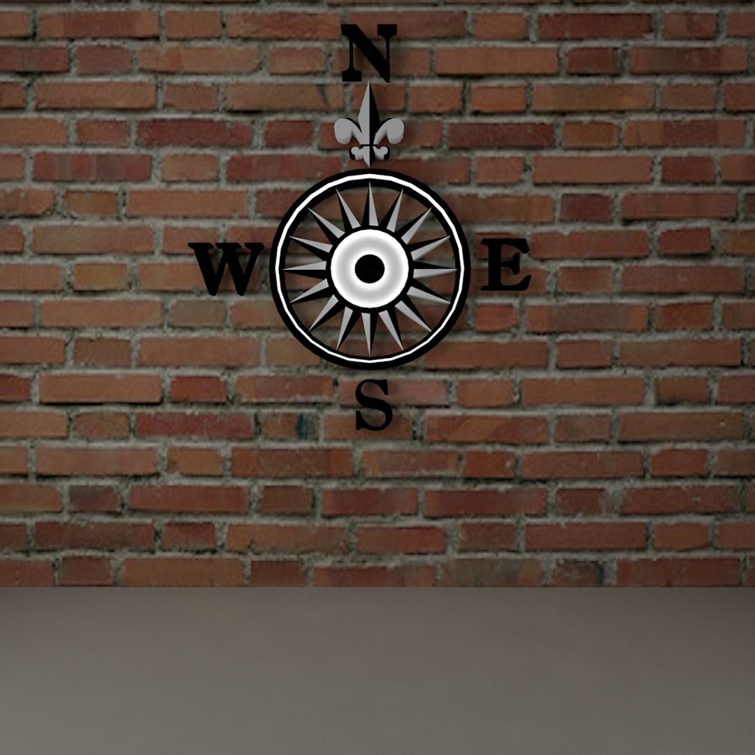 3D North Compass Model - TurboSquid 1481125