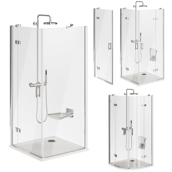 Shower cabins smartline 3D model - TurboSquid 1450320