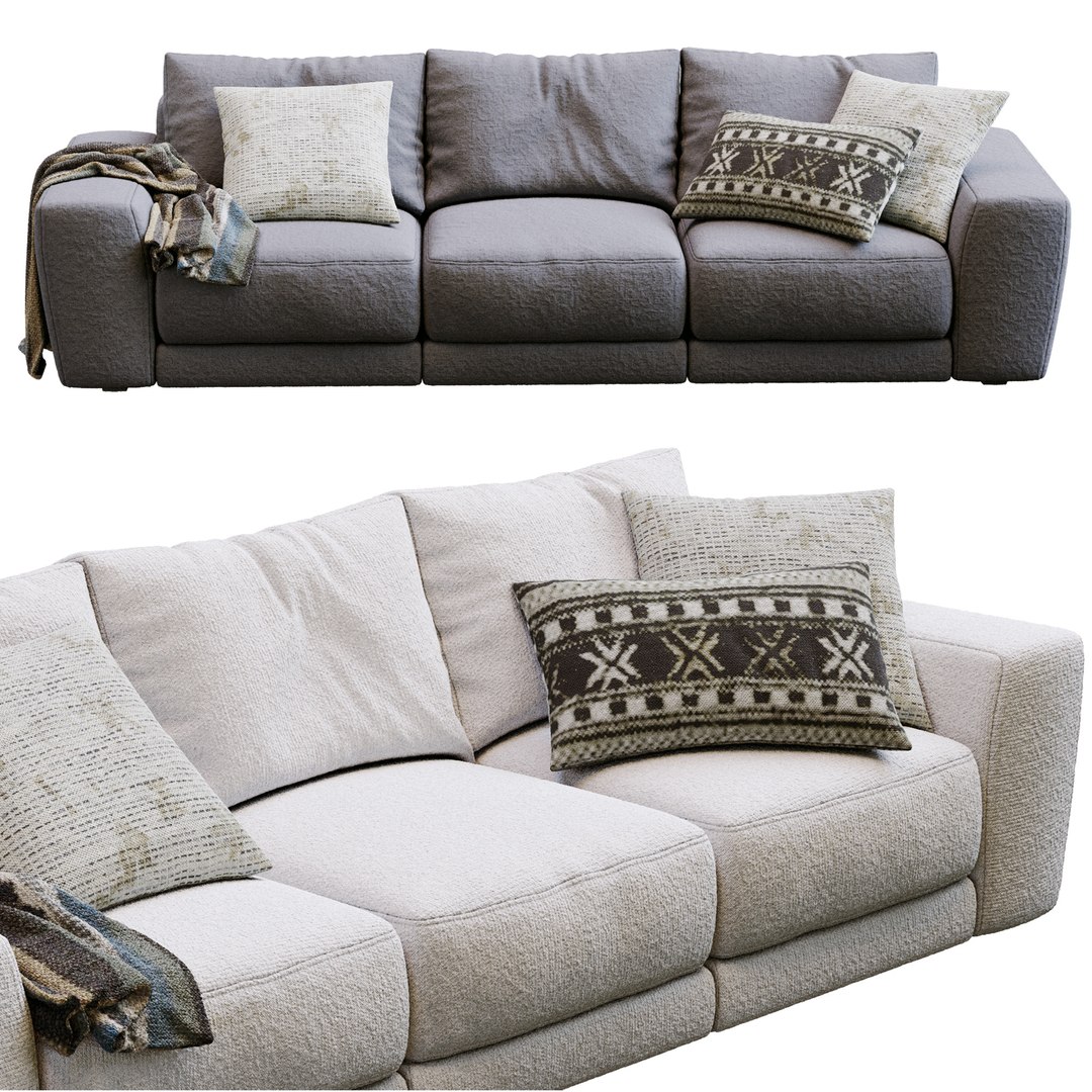 Pasha By Jesse 3 Seater 3D Model - TurboSquid 1954707