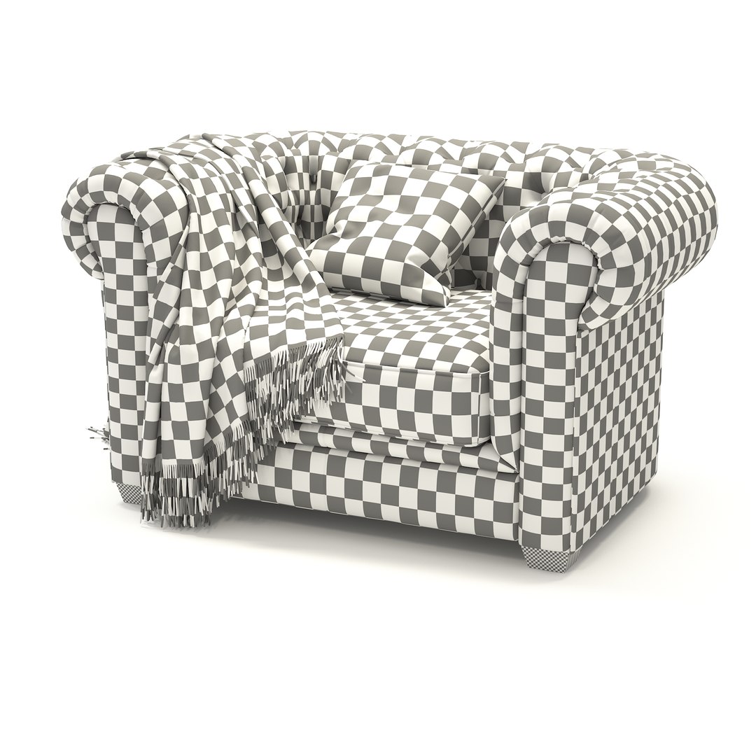 3d mayson chesterfield chair model