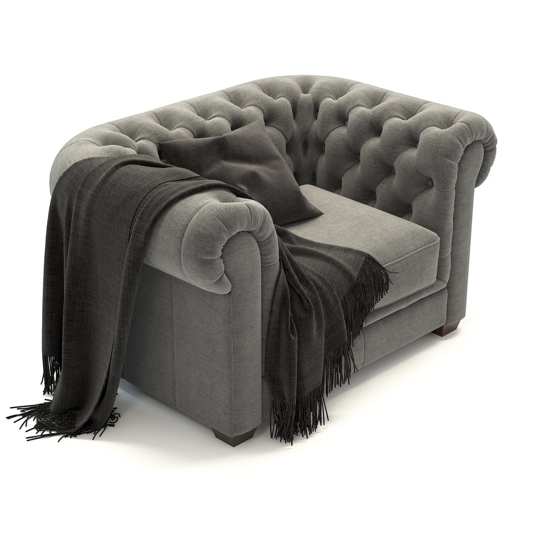3d mayson chesterfield chair model