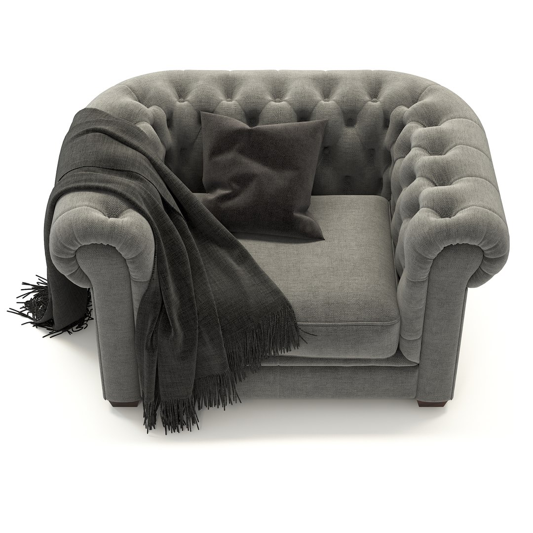 3d mayson chesterfield chair model