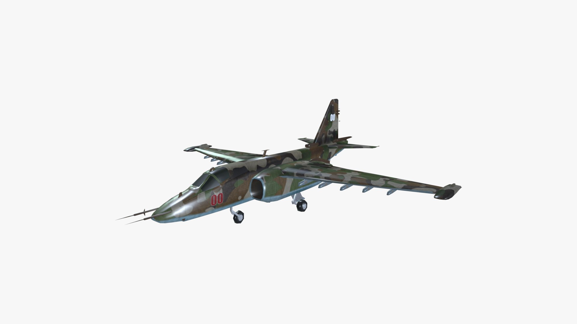 3D Low Poly Su-25 Frogfoot Model - TurboSquid 2057269