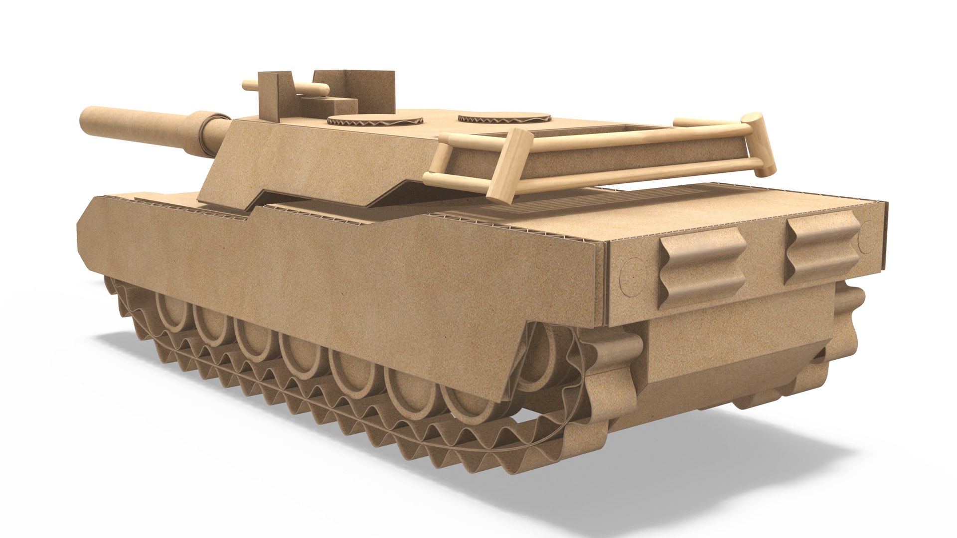 Cardboard Tank Replica Model - TurboSquid 2216740