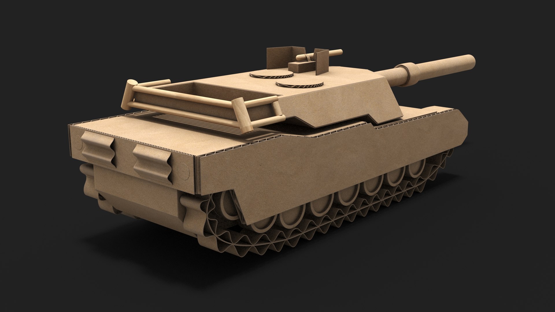 Cardboard Tank Replica Model - TurboSquid 2216740