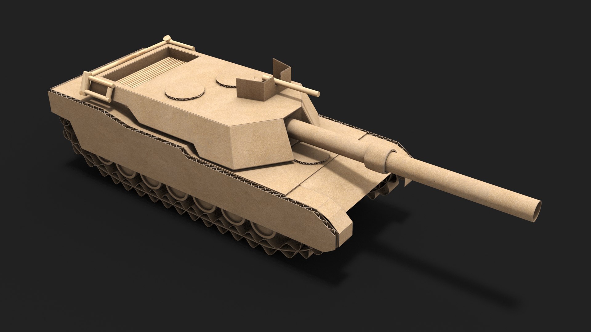 Cardboard Tank Replica Model - TurboSquid 2216740