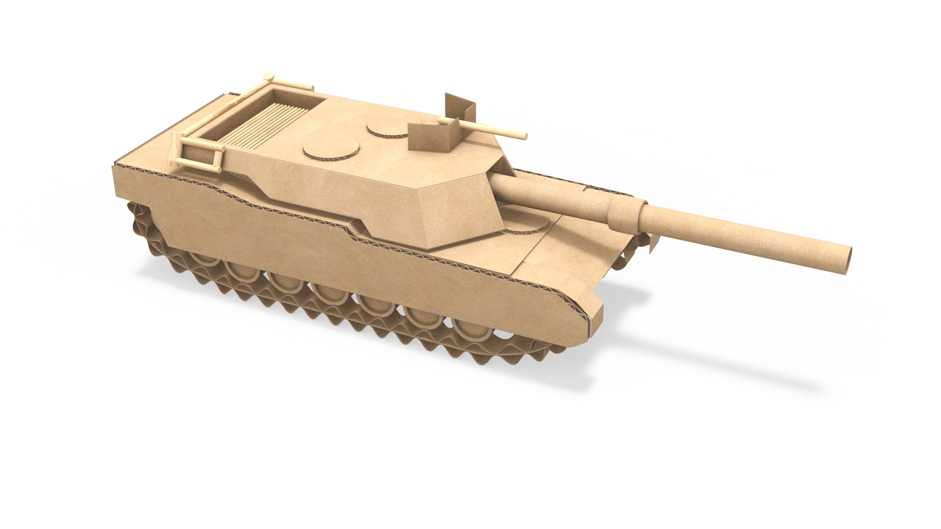 Cardboard Tank Replica Model - TurboSquid 2216740