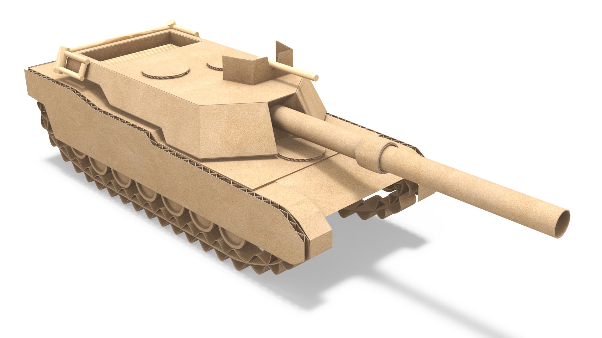 Cardboard Tank Replica Model - TurboSquid 2216740