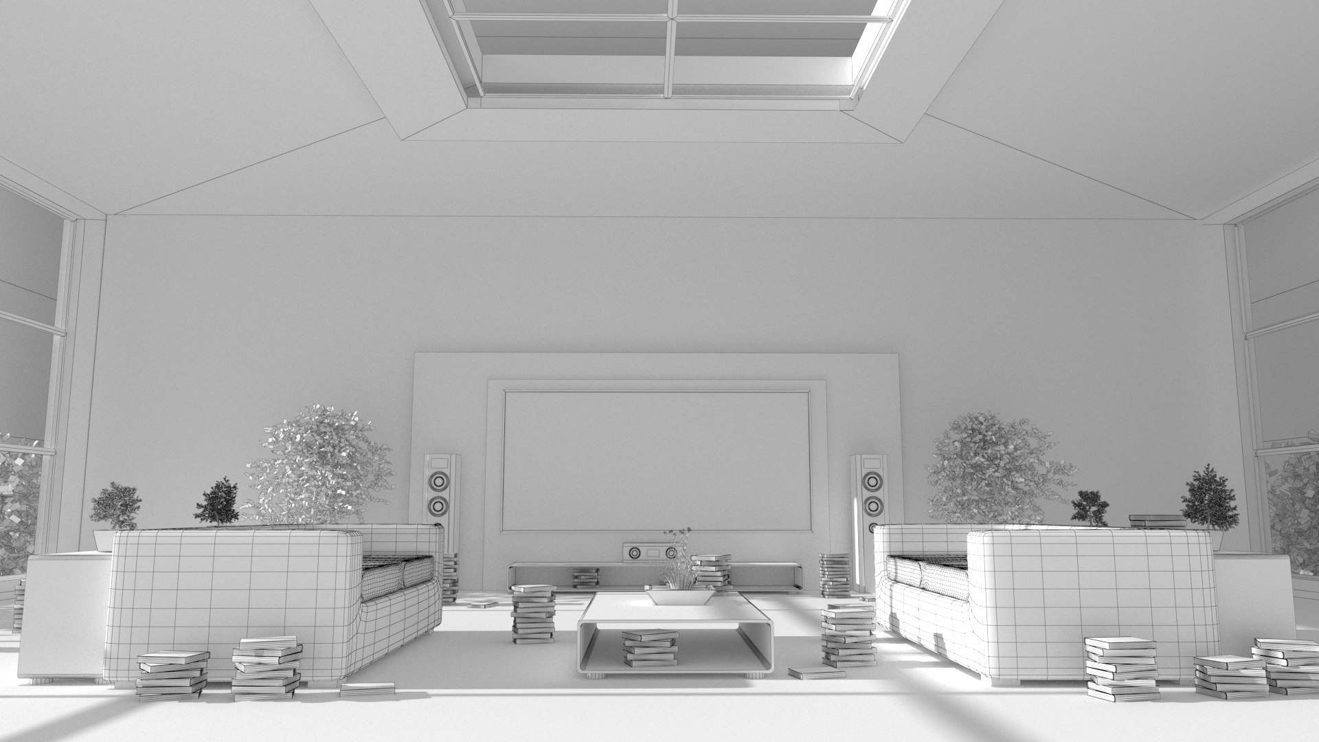 3D model 4 room living - TurboSquid 1678716