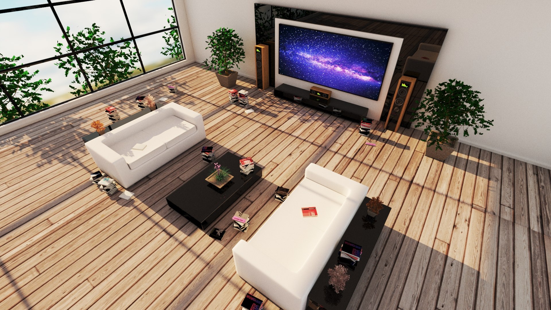 3D model 4 room living - TurboSquid 1678716