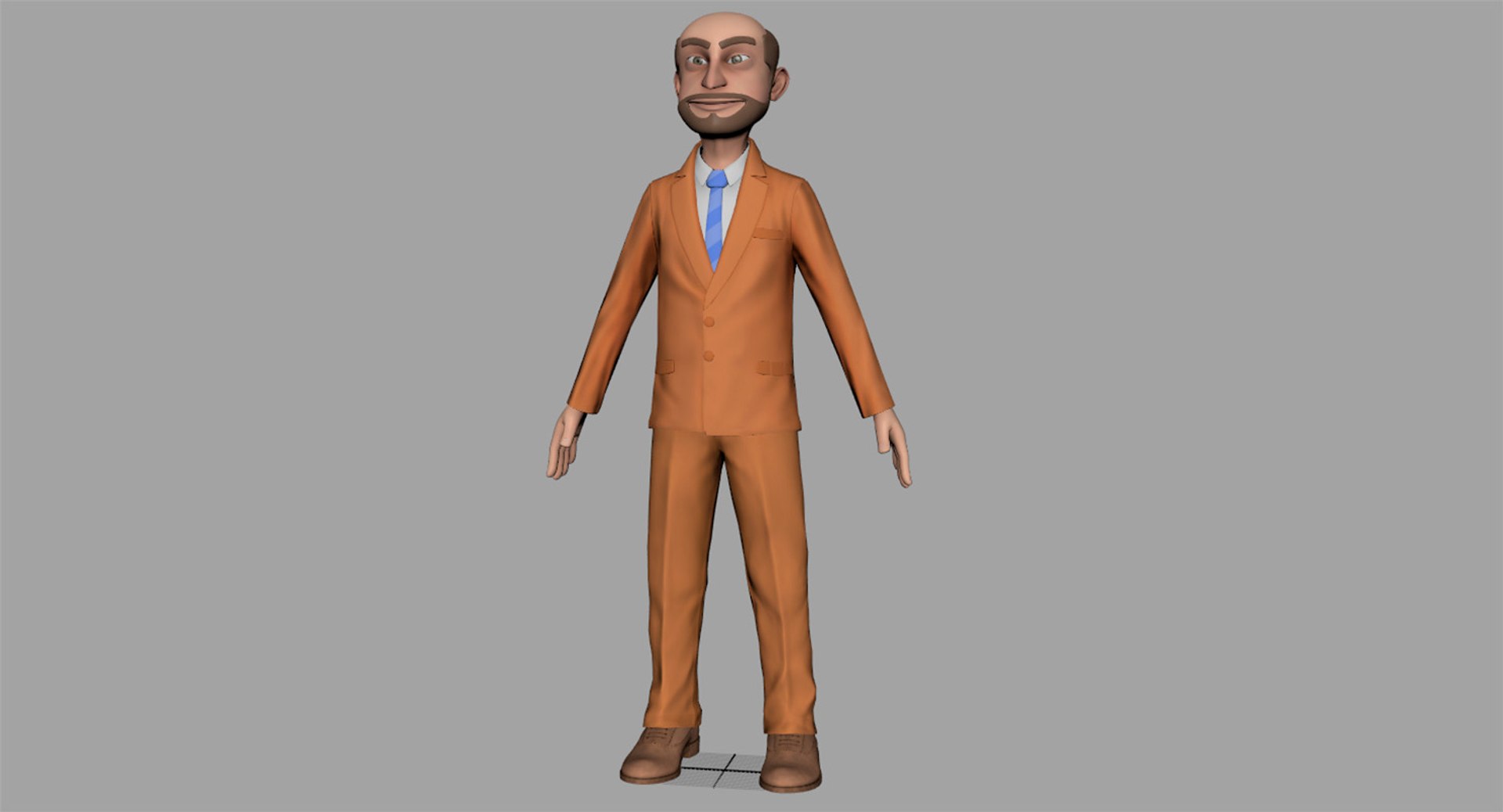3d Cartoon Office Worker Model