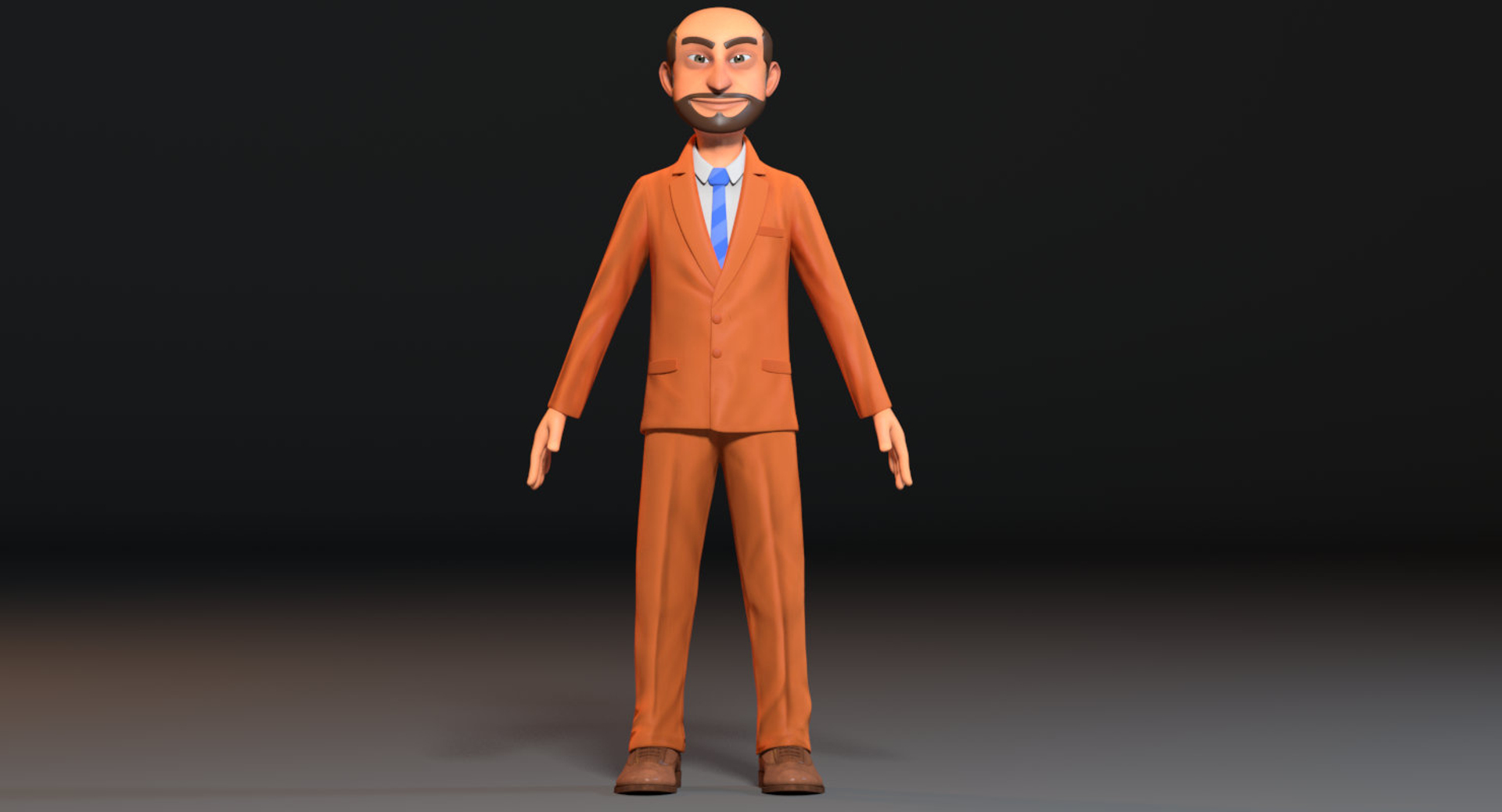 3d Cartoon Office Worker Model