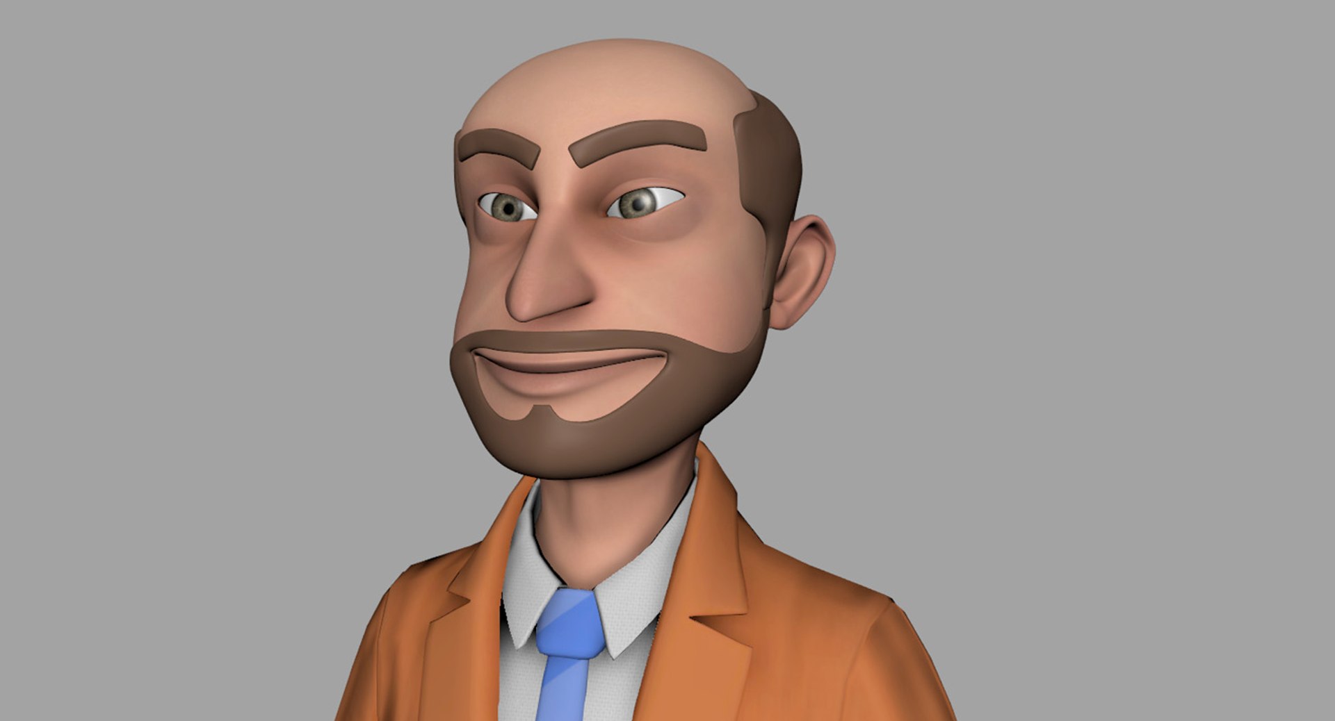 3d Cartoon Office Worker Model