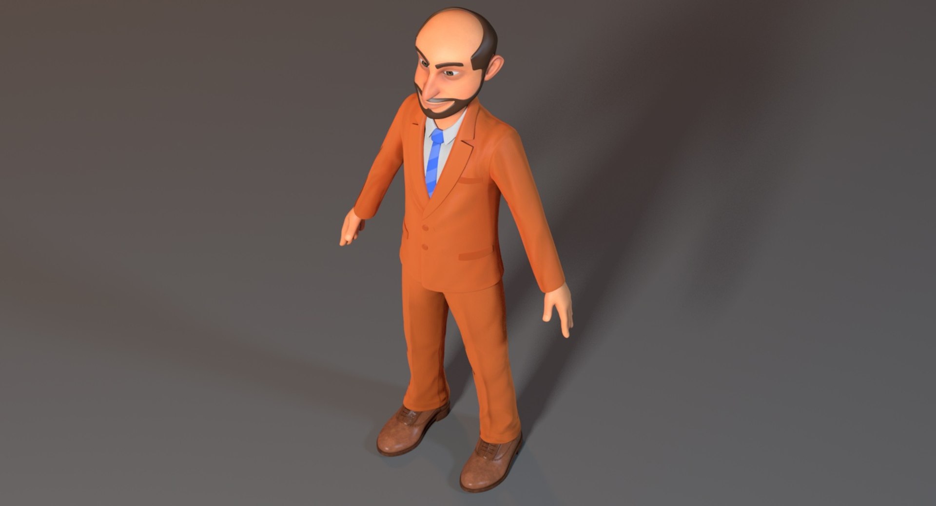 3d Cartoon Office Worker Model