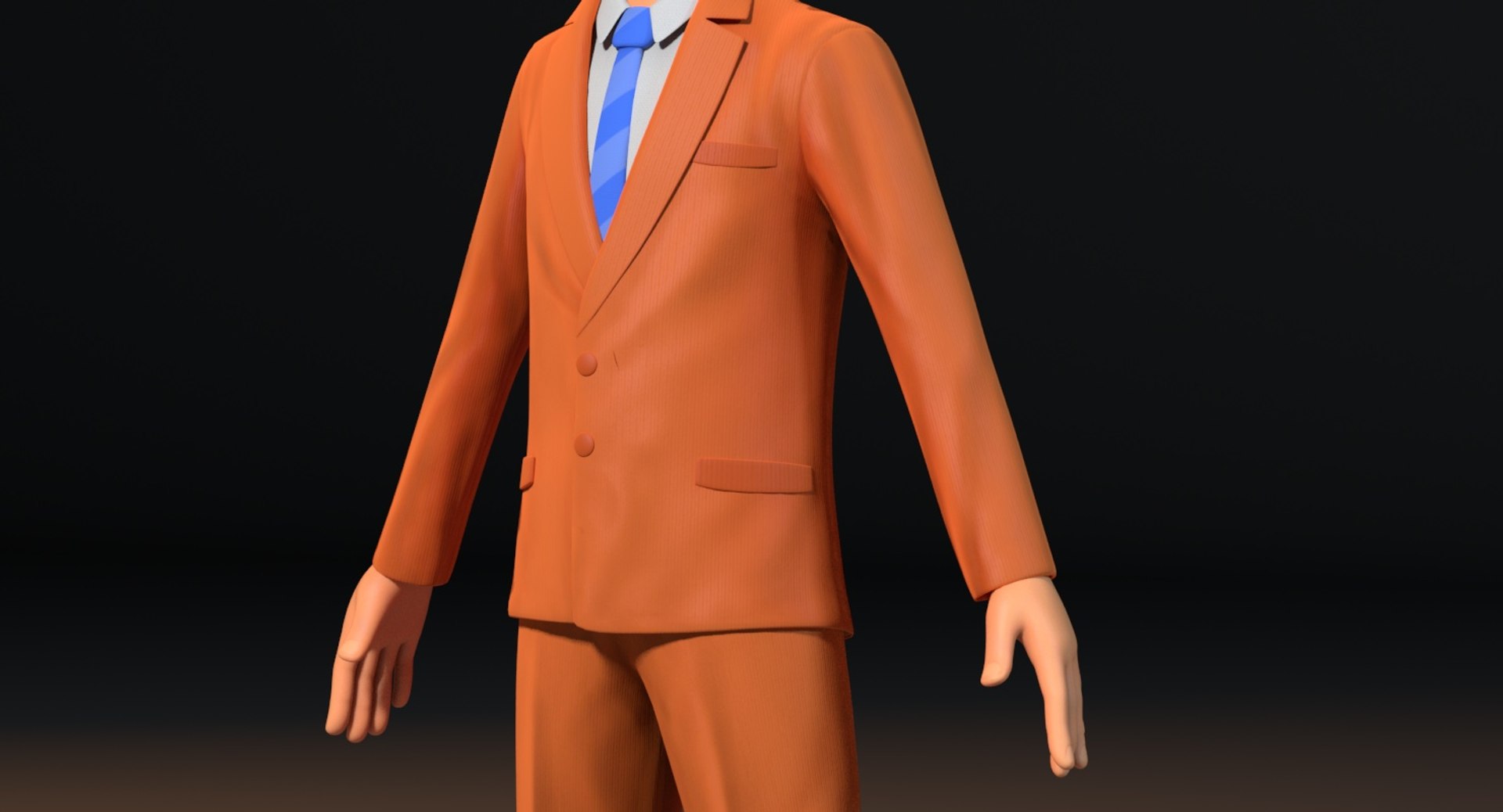 3d Cartoon Office Worker Model