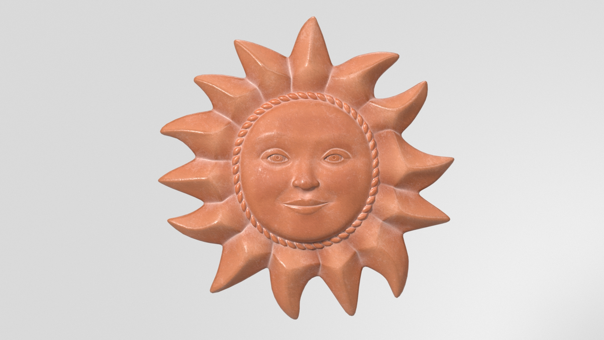 3D Terracotta Sunface Model - TurboSquid 1883566