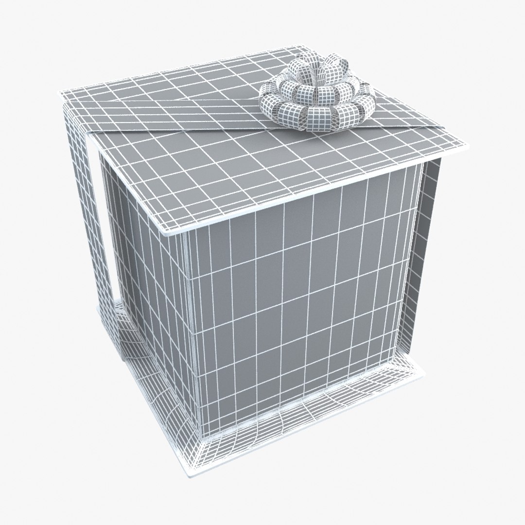 christmas gift present box 3d model