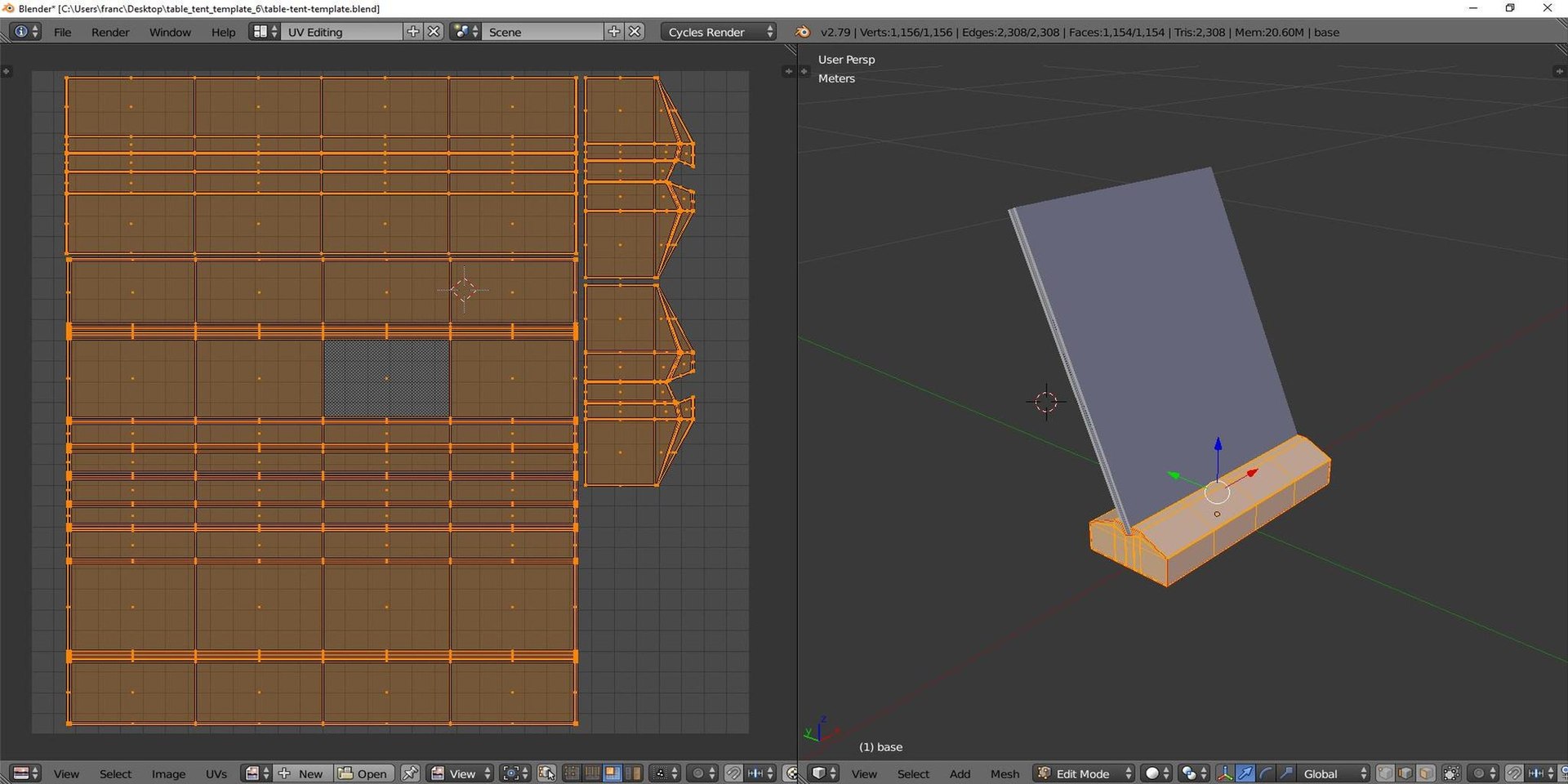 Table Tent Template 6 3D Model - TurboSquid 1431786