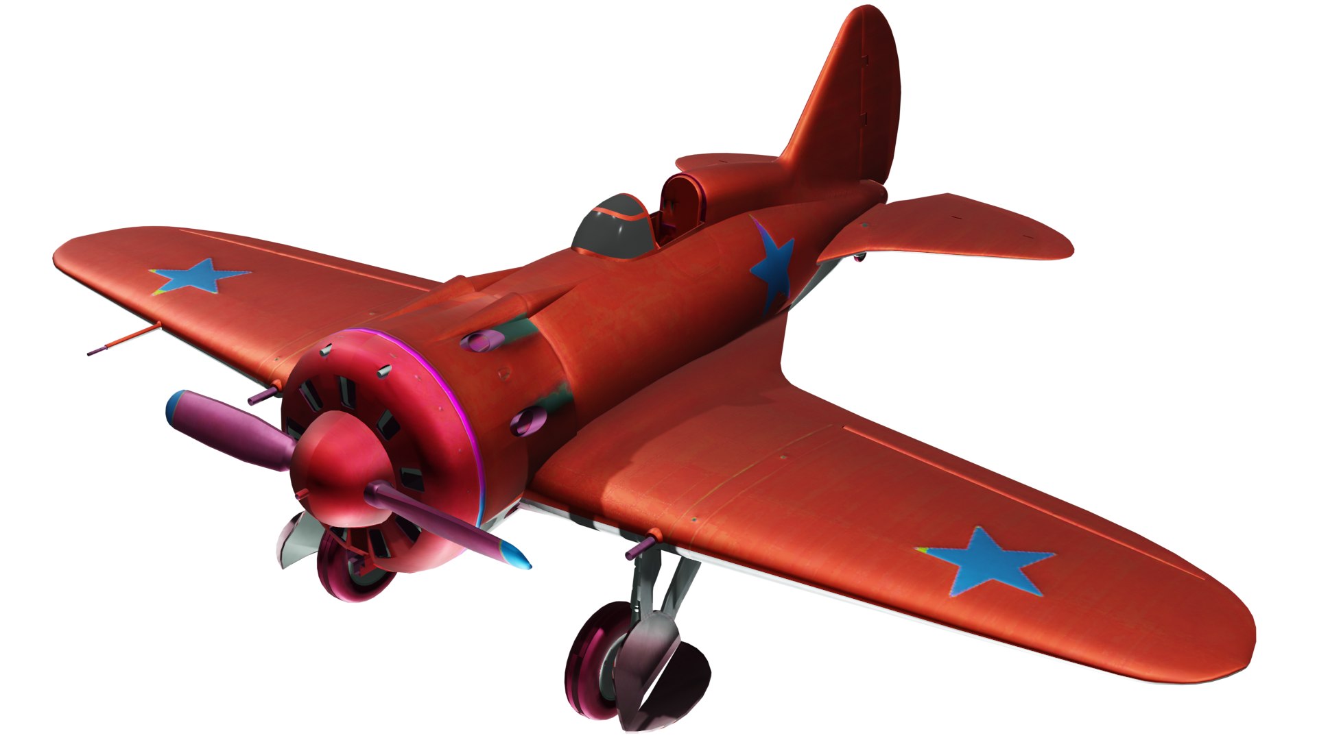 3D Red Airplane - TurboSquid 1853847