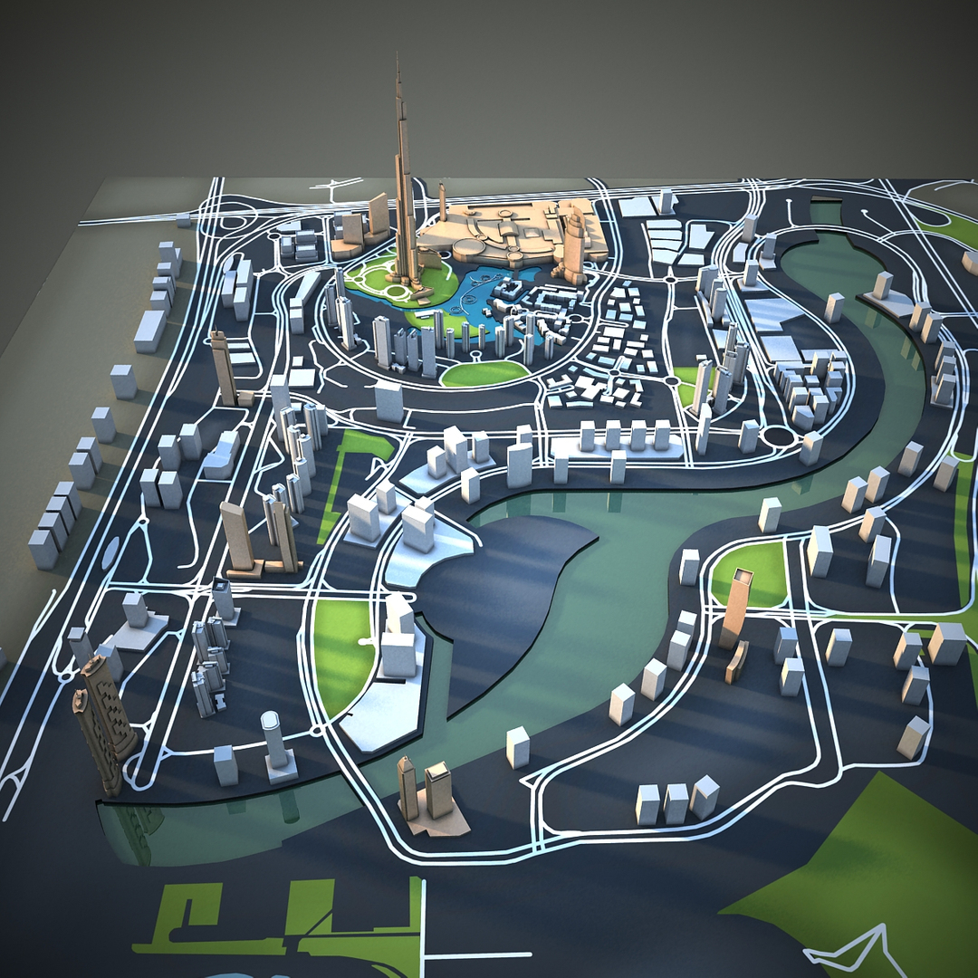 3d model dubai city
